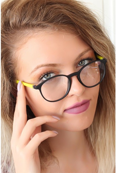Clariss Siyah Renk Oval Sarı Kadın Gözlük