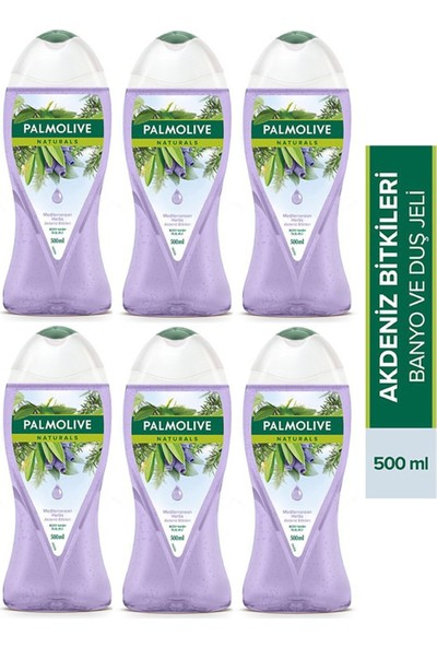 Duş Jeli 500 ml Akdeniz Bitkileri Mor x 6 Adet