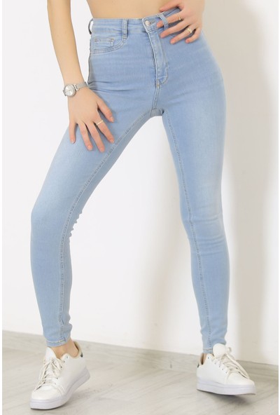 BYR Dar Paça Kot Pantolon Buz Mavi
