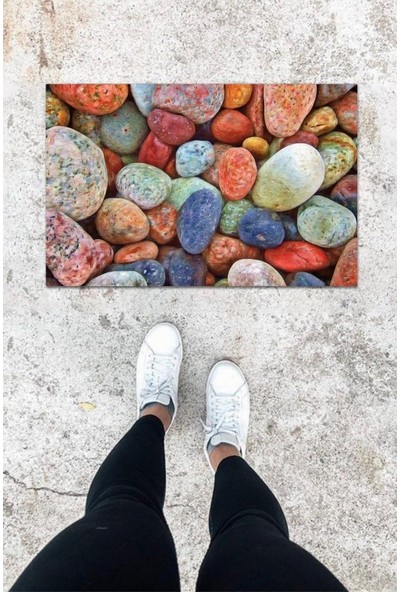 Berlin Shop Dijital Baskı Çok Renkli Doğal Taş Desen Kapı Önü Paspası K-1054 Berlin Shop Dijital Baskı Çok Renkli Doğal Taş Desen Kapı Önü Paspası K-1054