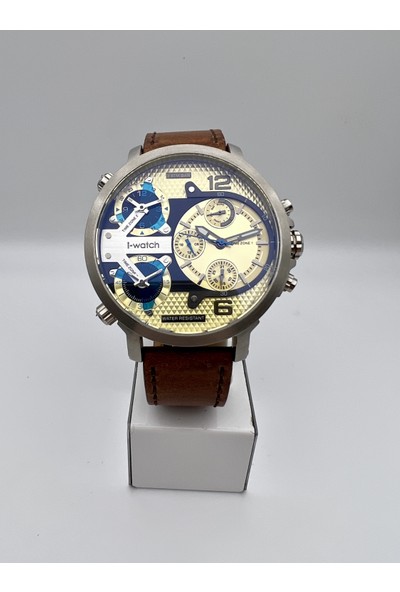 I-Watch Çelik Kasa Kahverengi Şık Erkek Kol Saati (24 Ay Garantili) 5379C3