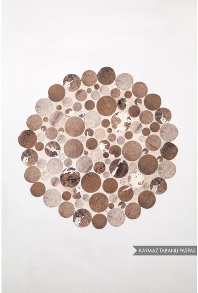 Favora Kaymaz Taban Dijital Baskılı Yıkanabilir Halı 160 X 160 Cm - Kahverengi