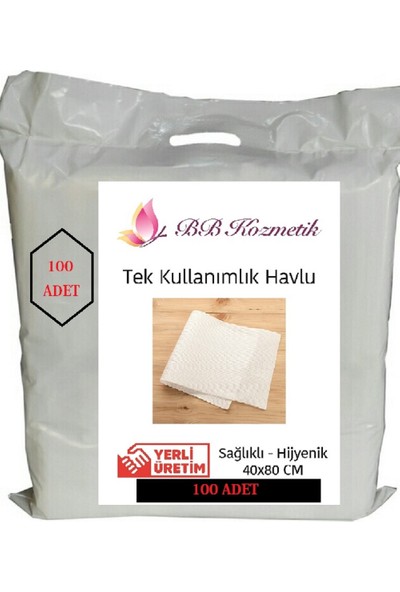 BB Kozmetik Tek Kullanımlıkhavlu(40x80)100 Adet BB Kozmetik Tek Kullanımlıkhavlu(40x80)100 Adet