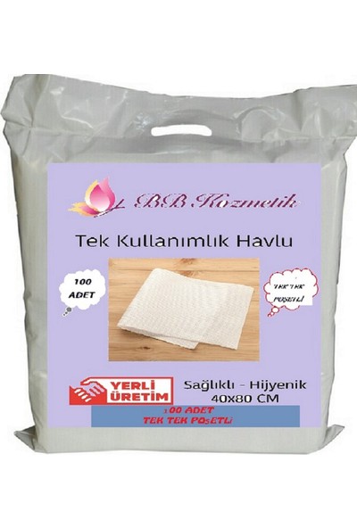 BB Kozmetik Tek Kulanımlık Havlu Tek Tek Poşetli 100 Adet(40x80) BB Kozmetik Tek Kulanımlık Havlu Tek Tek Poşetli 100 Adet(40x80)