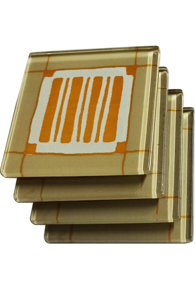 Bubigo Desenli Cam Bardak Altlığı 4’lü Set Bubigo Desenli Cam Bardak Altlığı 4’lü Set