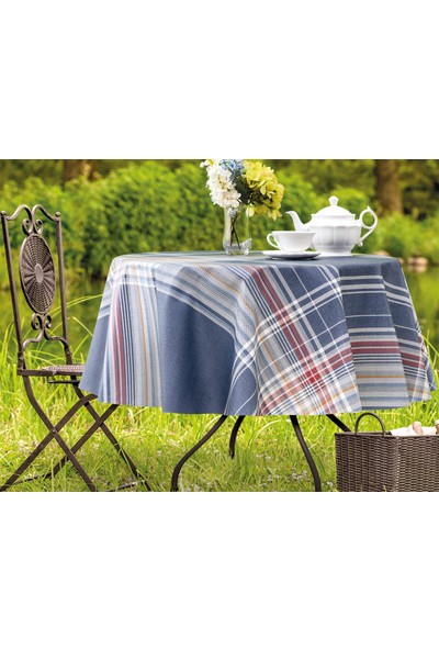Madame Coco Farrant Pvc Masa Örtüsü - Lacivert - 140 Cm Madame Coco Farrant Pvc Masa Örtüsü - Lacivert - 140 Cm