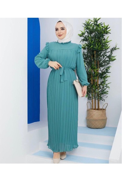 Moda Seraç Şifon Tesettür Elbise