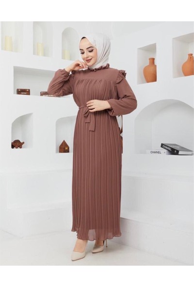 Moda Seraç Şifon Tesettür Elbise