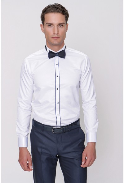 Morven Erkek Siyah Biyeli Ata Yaka Gömlek Morven Erkek Siyah Biyeli Ata Yaka Gömlek