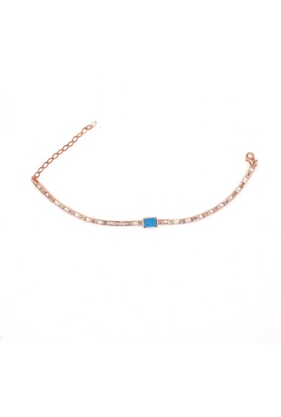 Mooije Silver Mavi Taşlı Su Yolu Bileklik Mooije Silver Mavi Taşlı Su Yolu Bileklik