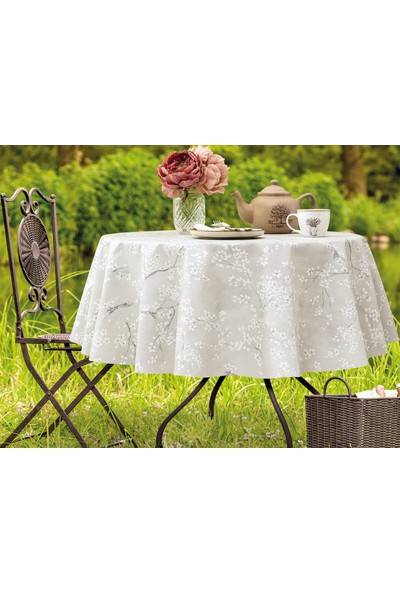 Madame Coco Exorde Masa Örtüsü - Gri - 140 Cm Madame Coco Exorde Masa Örtüsü - Gri - 140 Cm