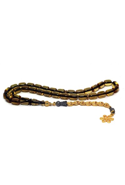 Bakcenter Özel Parlak Püsküllü Sıkma Kehribar Tesbih Bakcenter Özel Parlak Püsküllü Sıkma Kehribar Tesbih