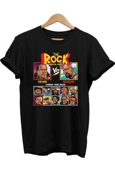 Remonz Dwayne Johnson The Rock Karakterleri Baskılı %100 Pamuk Oversize T-Shirt Remonz Dwayne Johnson The Rock Karakterleri Baskılı %100 Pamuk Oversize T-Shirt