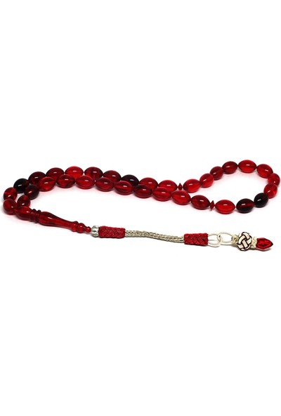 Bakcenter Bakır Kazaz Püsküllü Ateş Kehribar Tesbih