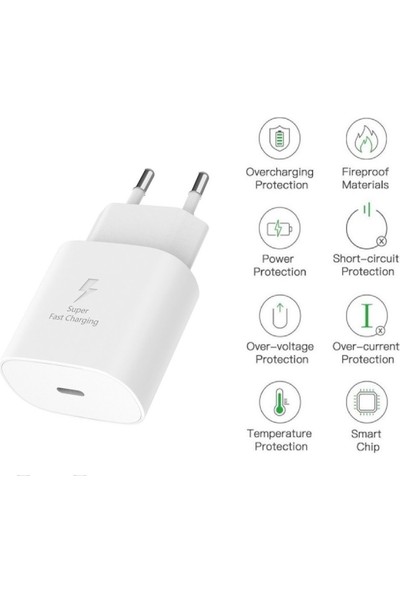 Samsung Galaxy M23 5g Uyumlu Android Type-C Ultra Hızlı Şarj Cihazı / Şarj Aleti 22.5W 3.0 Amper (Şarj Başlığı Adaptör) Ithalataçı Garantili Samsung Galaxy M23 5g Uyumlu Android Type-C Ultra Hızlı Şarj Cihazı / Şarj Aleti 22.5W 3.0 Amper (Şarj Başlığı Adaptör) Ithalataçı Garantili
