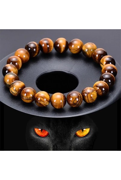 Padore Accessory Kaplan Gözü Doğal Taş Bileklik Handamde Depresyon Karşıtı