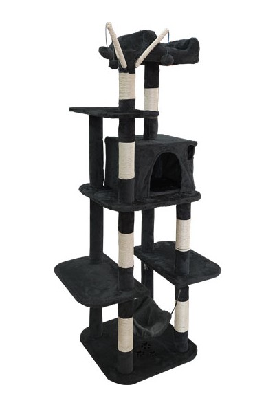 Tectake Kedi Tırmalama Kulesi Siyah 155 cm