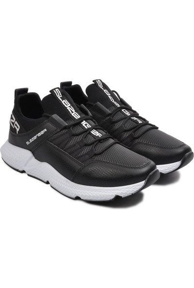 Slazenger Siyah-Beyaz Erkek Spor Ayakkabı