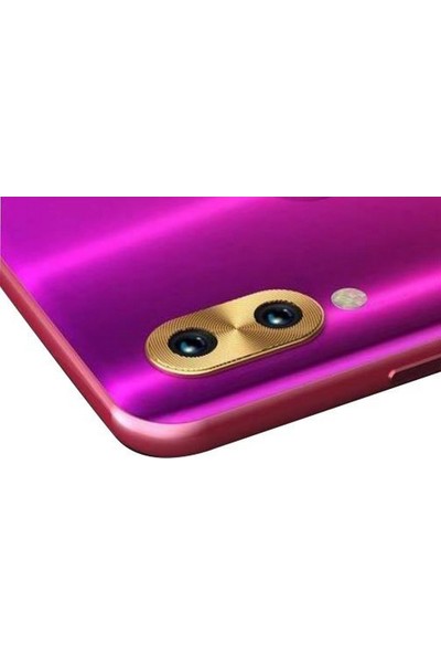 Eiroo Xiaomi Redmi Note 7 Pro Gold Metal Kamera Lensi Koruyucu
