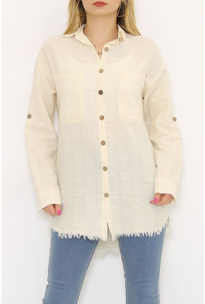 İsunstore Altı Püsküllü Gömlek Bej - 2053.1602.