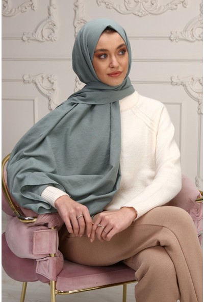 Naciye Sultan Pamuk Cazz Şal Çağla Yeşili Naciye Sultan Pamuk Cazz Şal Çağla Yeşili
