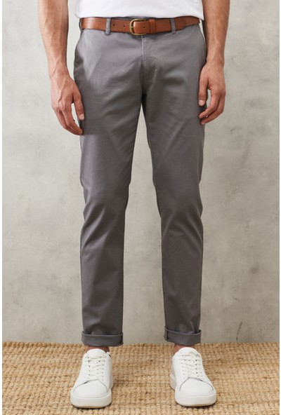 Altınyıldız Classics Slim Fit Armürlü Yan Cepli Pamuklu Chino Pantolon