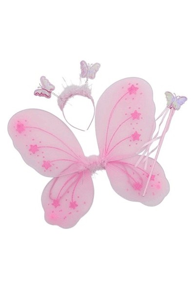 Tecimevi Gösteri Kelebek Kanadı (3 Parça)-Pembe