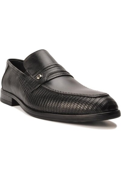 Siyah Hakiki Deri Erkek Klasik Ayakkabı