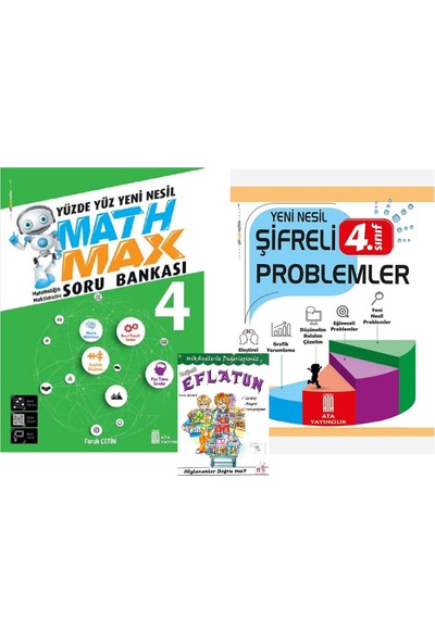 Ata Yayıncılık 4. Sınıf Yeni Nesil Math Max Soru Bankası + Şifreli Problemler Ata Yayıncılık 4. Sınıf Yeni Nesil Math Max Soru Bankası + Şifreli Problemler