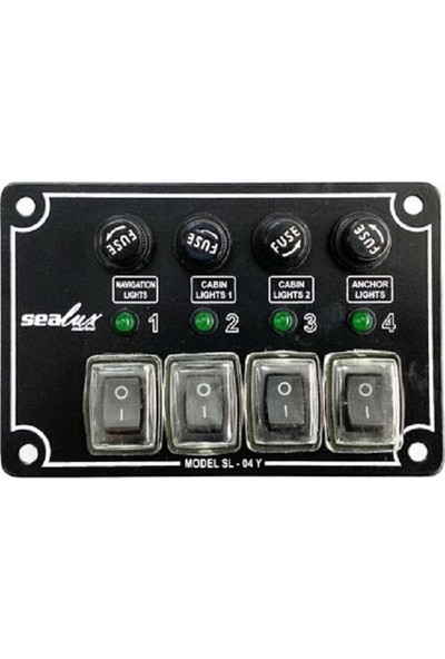 Kartal Marin Sealüx Yatay Switch Panel Izoleli 4 Lu Kartal Marin Sealüx Yatay Switch Panel Izoleli 4 Lu