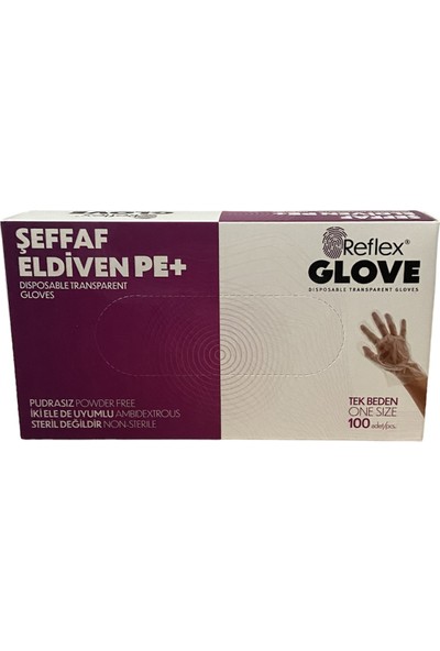 Reflex Glove Şeffaf Hışır Eldiven 100'LÜ Kutu