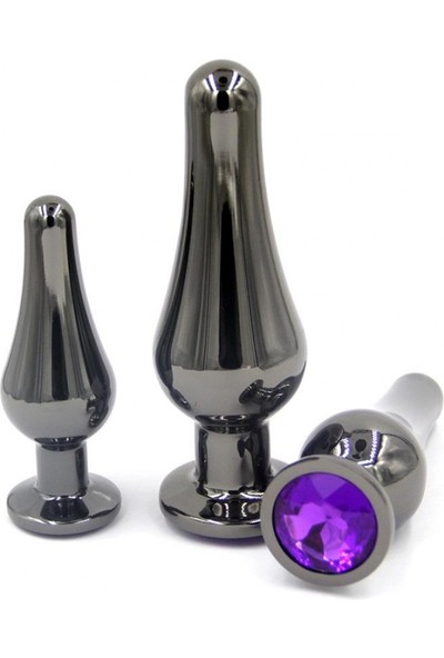 Blaqline Pırlanta Taşlı Gümüş Anal Plug L 1 Adet Blaqline Pırlanta Taşlı Gümüş Anal Plug L 1 Adet