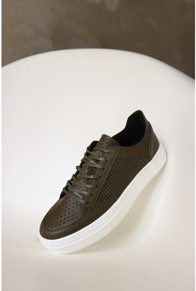 Karpefingo Erkek Delikli Haki Ayakkabı Karpefingo Erkek Delikli Haki Ayakkabı