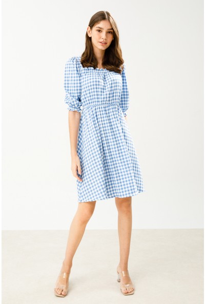 ON Kare Yaka Pötikare Elbise