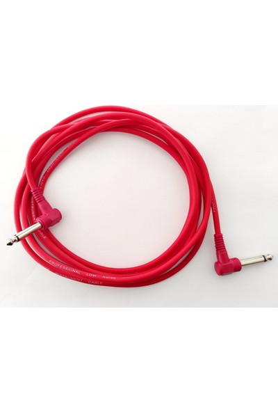 Longmoon LMKZ03-RD Kırmızı Gitar Kablosu Enstrüman Kablosu 3 Metre Açılı Kablo Low Noice Longmoon LMKZ03-RD Kırmızı Gitar Kablosu Enstrüman Kablosu 3 Metre Açılı Kablo Low Noice