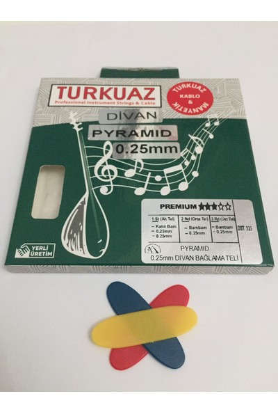 Turkuaz Divan Pyramid Bağlama Teli DBT325 0,25MM + 3 Mızap Turkuaz Divan Pyramid Bağlama Teli DBT325 0,25MM + 3 Mızap