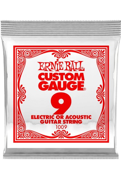 Ernie Ball P01009 009 Sargısız Çelik Elektro (Tek Tel)