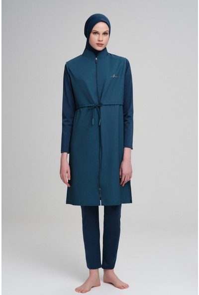 Hasema Gold Nakış Detaylı Jileli Yeşil Tam Tesettür Mayo Hasema Gold Nakış Detaylı Jileli Yeşil Tam Tesettür Mayo