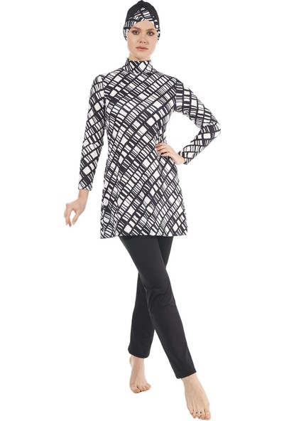 Remsa Mayo Likralı Tam Kapalı Tesettür Mayo 22905 Siyah