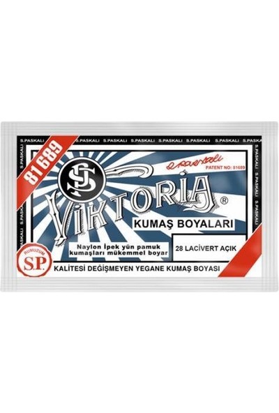 Viktoria Kumaş Boyası 28 Lacivert Açık Viktoria Kumaş Boyası 28 Lacivert Açık