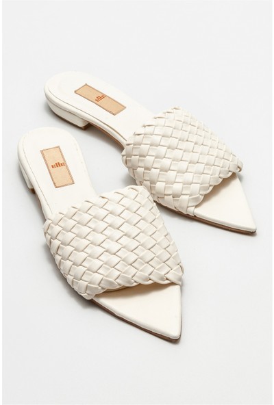 Elle Shoes Bej Kadın Düz Terlik