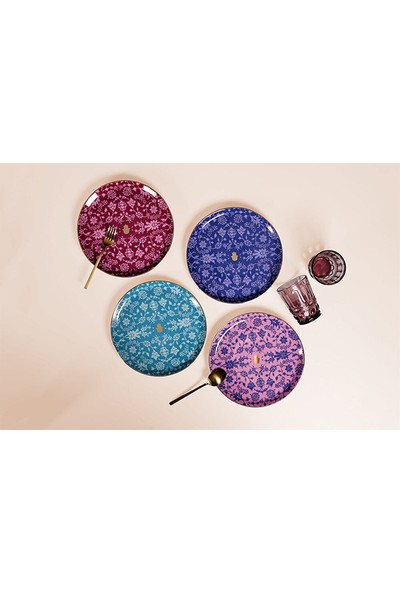 Porland Glamorous 4'lü Servis Tabak Set