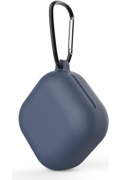 Regetto Samsung Galaxy Buds 2 Kılıf Mat Silikon + Askılık Lacivert
