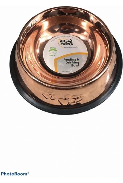 petzanya Ally Paws Bakır Rengi Pati Des. Çelik Mama Kabı 16CM 8