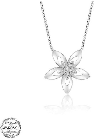 Mooije Silver Swarovski Taşlı Çiçek Anneler Günü Gümüş Kolye Mooije Silver Swarovski Taşlı Çiçek Anneler Günü Gümüş Kolye