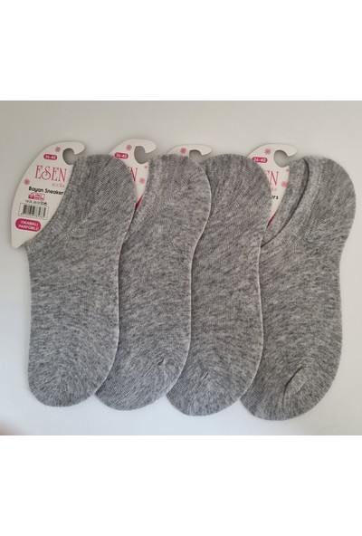 Della Moor Kadın Snickers Çorap 4'lü Gri