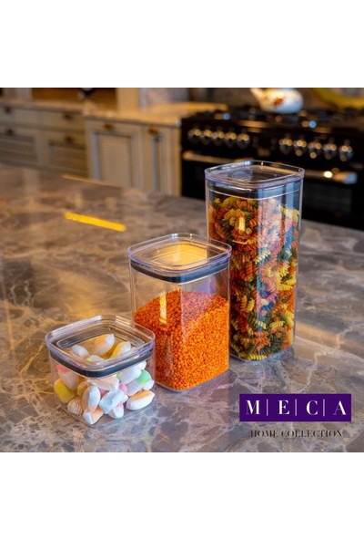 Meca Home Collection Baharatlik Erzak Saklama Kabi Mutfak Çekmece Düzenleyi̇ci̇ Çeyi̇zli̇k Kare 3’lü Set 700ML-1400ML-2100ML Meca Home Collection Baharatlik Erzak Saklama Kabi Mutfak Çekmece Düzenleyi̇ci̇ Çeyi̇zli̇k Kare 3’lü Set 700ML-1400ML-2100ML