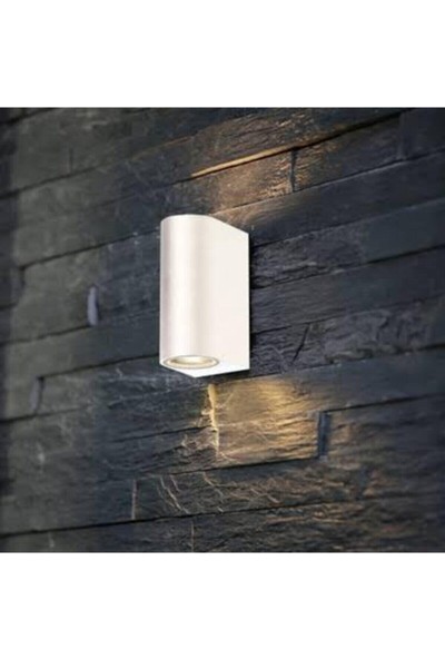 Dila's Home Apüllü Beyaz Dekoratif Çift Yönlü Duvar Aplik IP65 Iç ve Dış Mekan Kullanımına Uygun Dila's Home Apüllü Beyaz Dekoratif Çift Yönlü Duvar Aplik IP65 Iç ve Dış Mekan Kullanımına Uygun