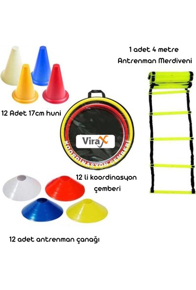 Starion Antrenman Seti 4m Merdiven, Huni, Çanak ve Koordinasyon Çember Seti Starion Antrenman Seti 4m Merdiven, Huni, Çanak ve Koordinasyon Çember Seti