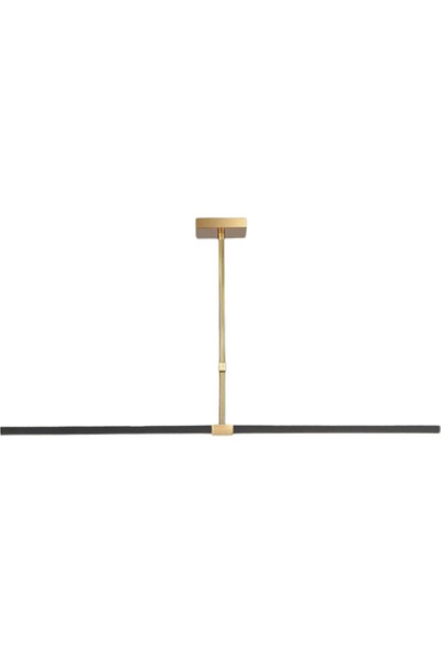 DC30305 22W 6500K (Beyaz Işık) 120CM Tek Düz Profil Siyah Gold LED Sarkıt Avize DC30305 22W 6500K (Beyaz Işık) 120CM Tek Düz Profil Siyah Gold LED Sarkıt Avize